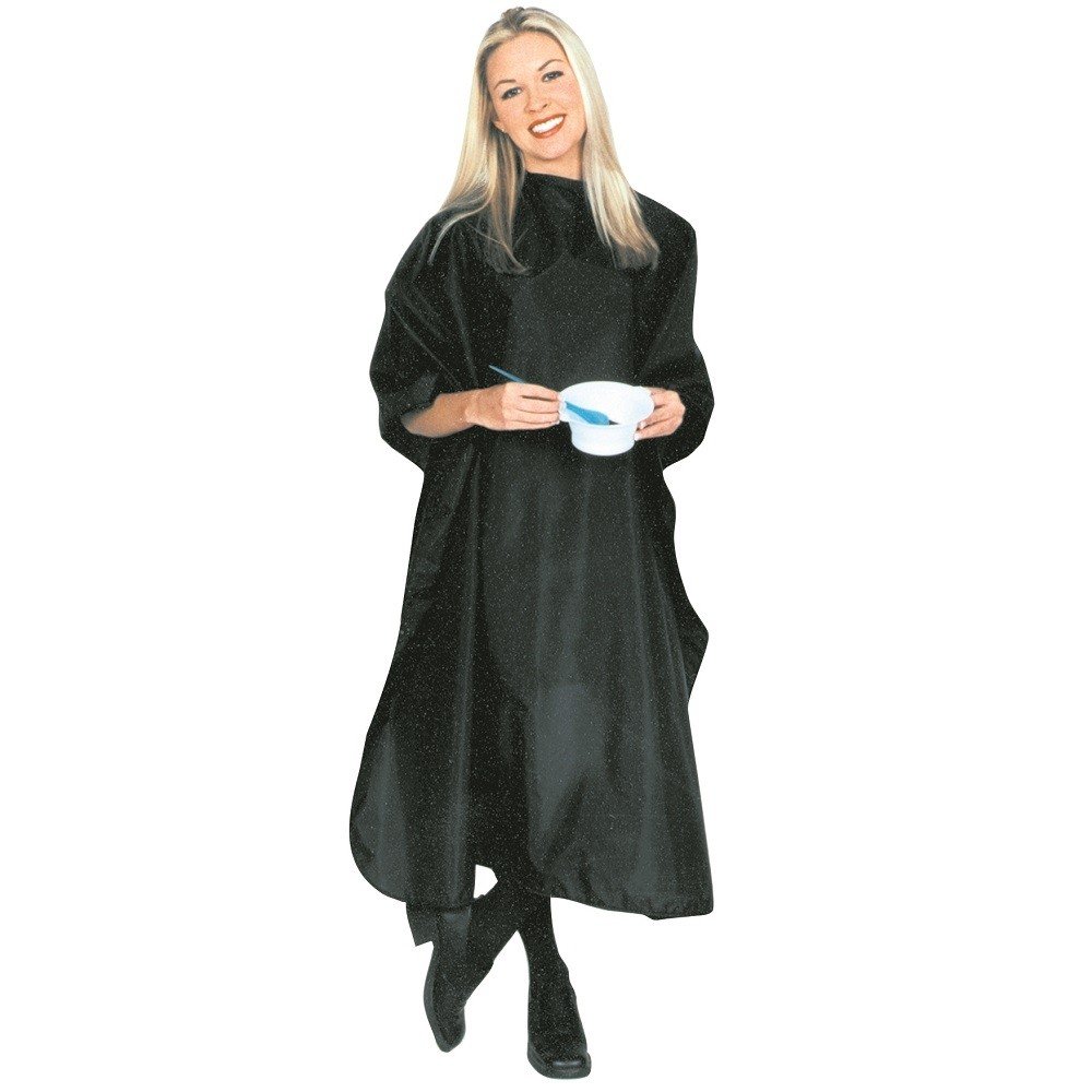 Scalpmaster Nylon Chemical Cape - Black - Style 3015 - CBS Beauty Supply