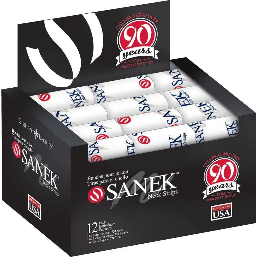 SANEK Neck Strips - (Box 12 Packs) - CBS Beauty Supply
