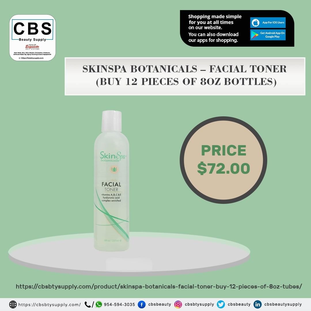 SkinSpa Botanicals – Facial Toner (Buy 12 Pieces of 8oz Bottles)