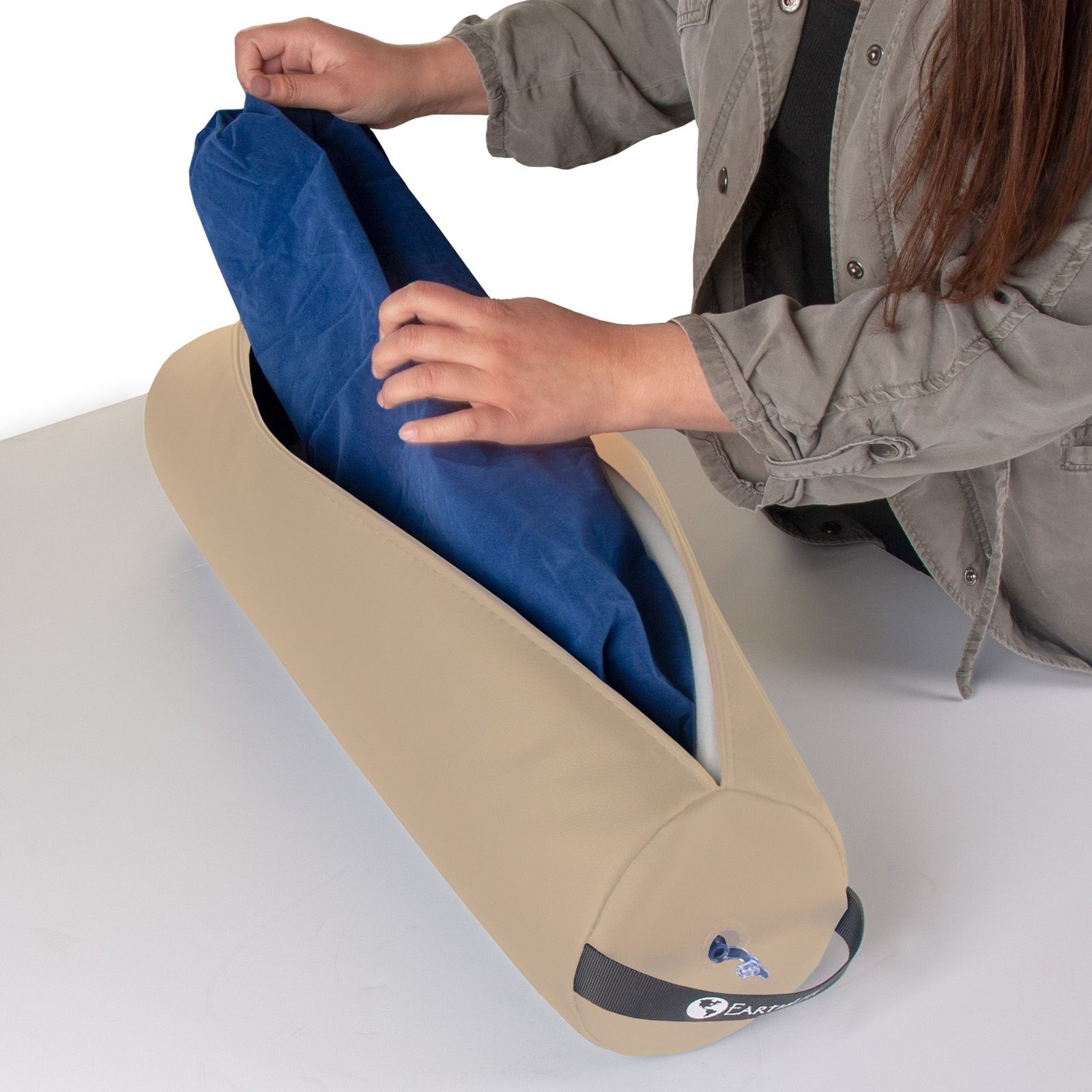 Earthlite STOWAWAY™ Inflatable Massage Bolster (Beige) - CBS Beauty Supply