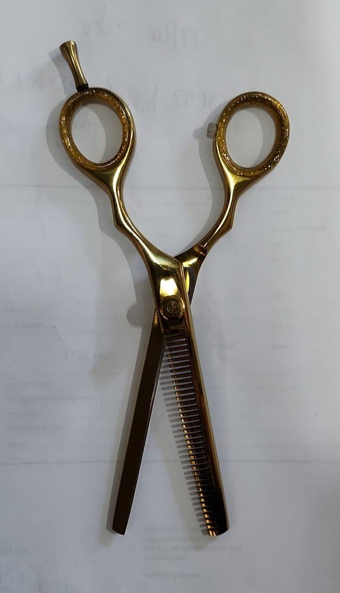 David & Matthew 6.5" Thinning Shear - Gold - CBS Beauty Supply