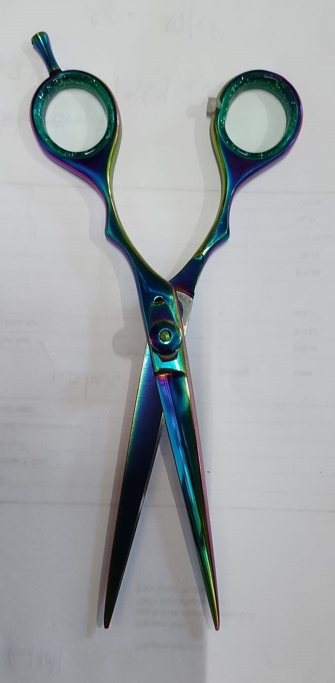 David & Matthew 7" Cutting Shear - Rainbow - CBS Beauty Supply